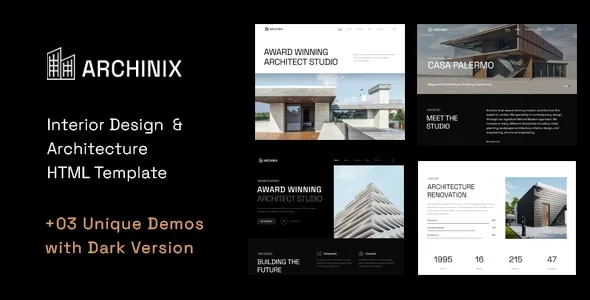 Archinix | Architecture & Interior Design HTML Template | Free HTML ...