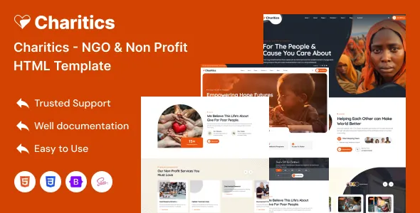Charitics - NGO & Non Profit HTML Template | Free HTML Templates Download