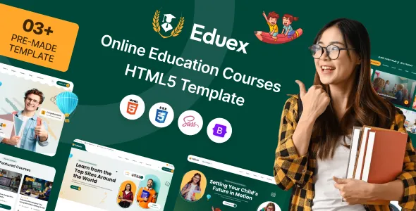 Eduex - Online Education Courses HTML5 Template | Free HTML Templates ...
