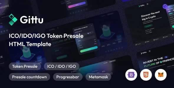 Gittu - ICO, IDO Token Presale HTML Template | Free HTML Templates Download